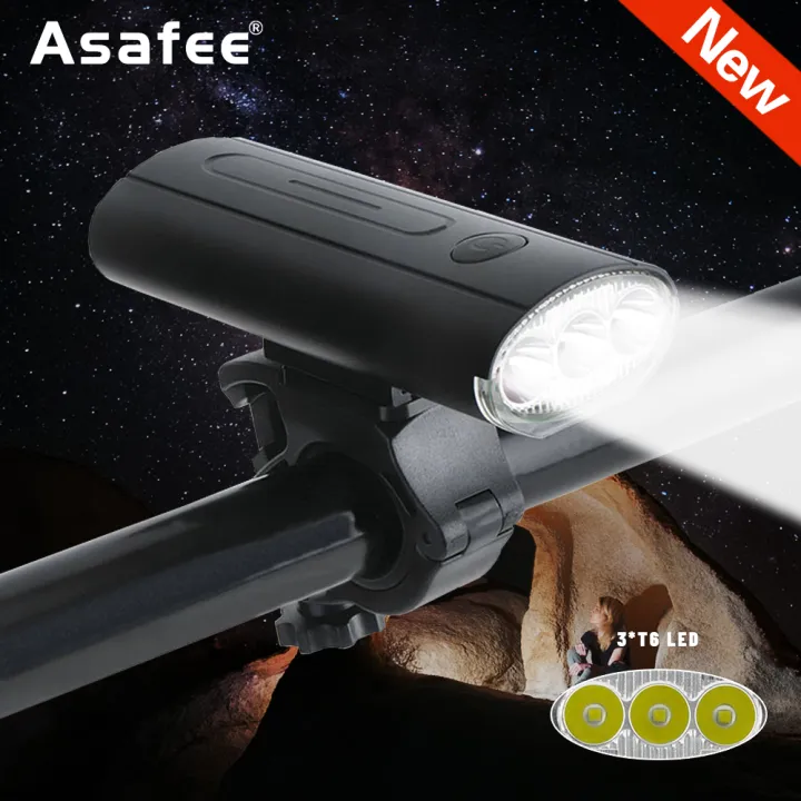 Asafee ZX-BC3ความสว่างไฟจักรยาน3 * T6จักรยานแอลอีดี Light TYPE-C USB ...