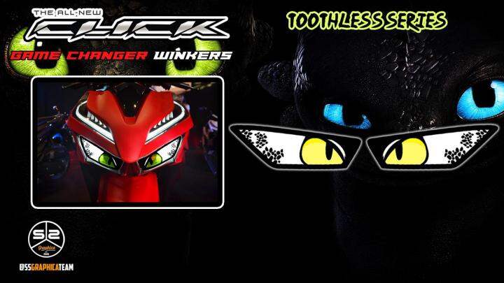 Honda Click v2/Game Changer - Winkers - Toothless Series - Yellow ...