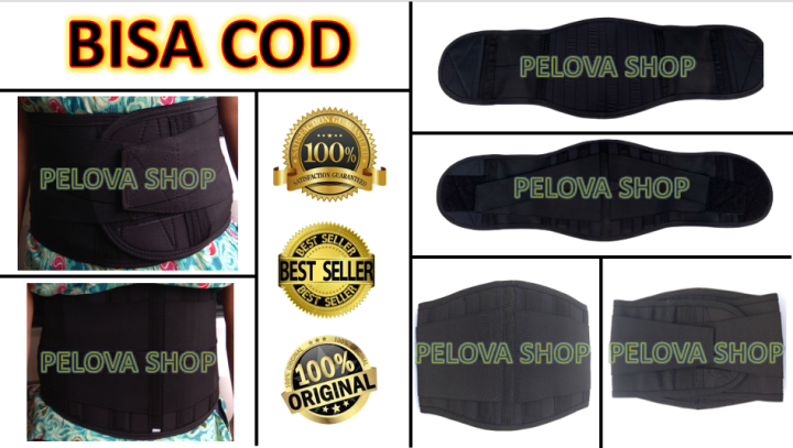 Korset Lumbal Terapi Saraf Terjepit dan Tulang Ekor Ukuran S - Hitam ...