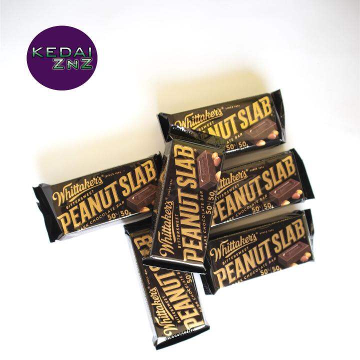 Chocolate Whittakers Bittersweet Peanut Slab Dark Chocolate Bar 50g ...