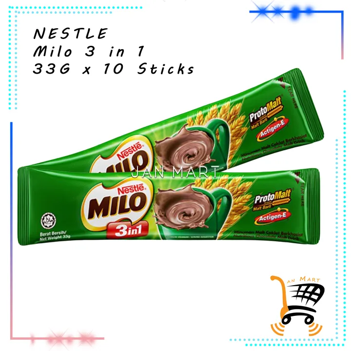 NESTLE Milo 3 in 1 10 x 33G | Lazada