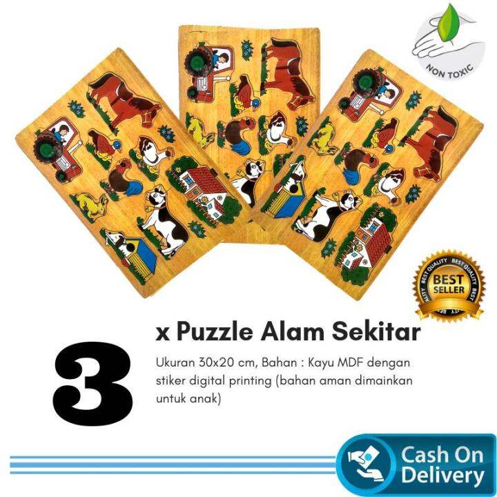 3 Puzzle Kayu Alam Sekitar | Lazada Indonesia