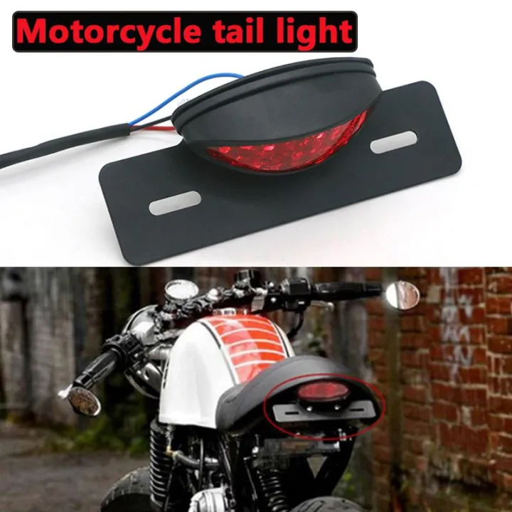 New Motorcycle LED Rear Brake Tail Light Stop License Plate Lights for ...