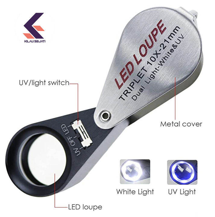 Diamond Loupe Setara Hastings Triplet Optical Glass Magnifier 10x 21 mm ...