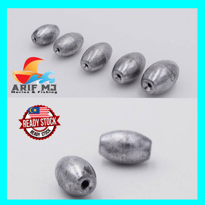 Batu Ladung Hidup Biji Kana Oval Bead Fishing Accessories Barang ...