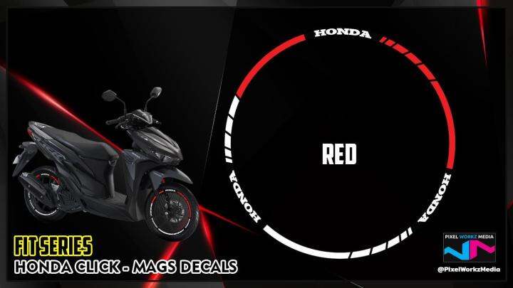 Honda Click Mags Decals - Fit Series (RED) | Lazada PH
