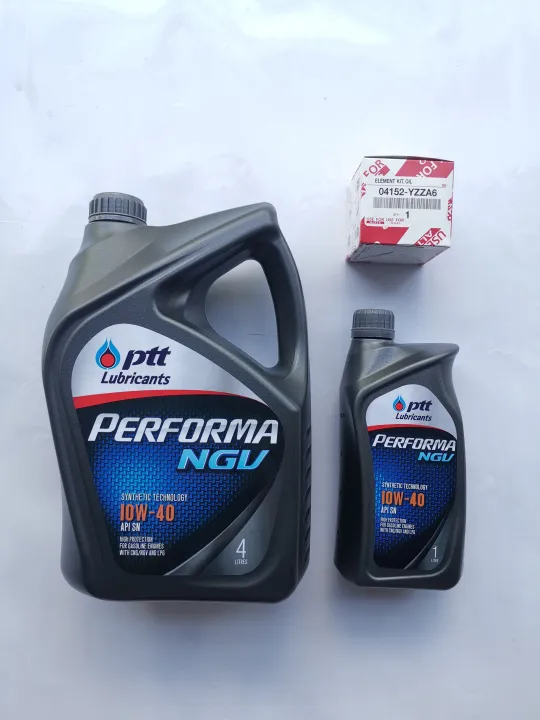 PTT Performa NGV 10W40 น้ำมันเครื่องกึ่งสังเคราะห์ สำหรับเครื่องยนต์ติดแก้ส ขนาด5 ลิตร(4+1)+กรอง ...