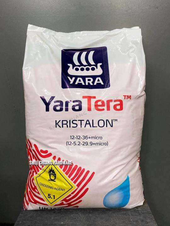 YaraTera KRISTALON RED 12-12-36+micro 25kg Fully Water Soluble NPK EC ...