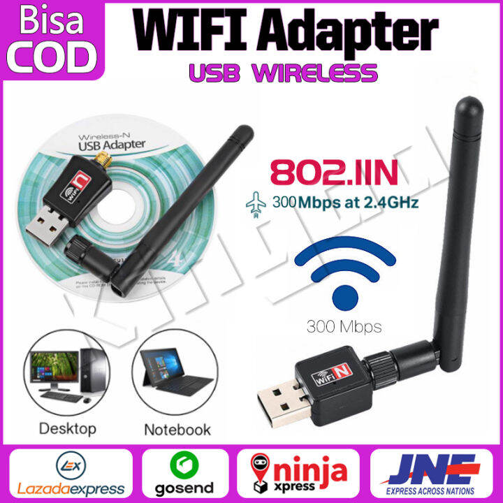 USB Wifi Adapter 300 Mbps + ANTENA Wireless Portable 2.0 NEW Update | Lazada Indonesia