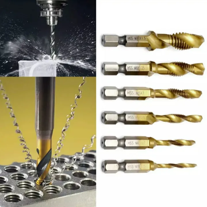 Mata Tap M3-M10 Set 6pcs / Mata Bor Tap Pembuat Ulir Baut Set 6pcs ...