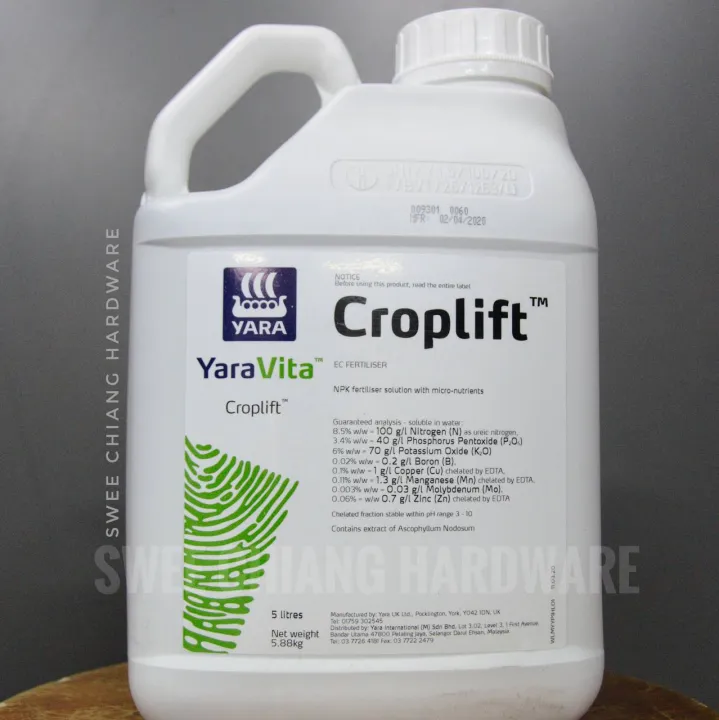 YARA YaraVita Croplift 5L Alga Extract NPK Micronutrients Foliar ...