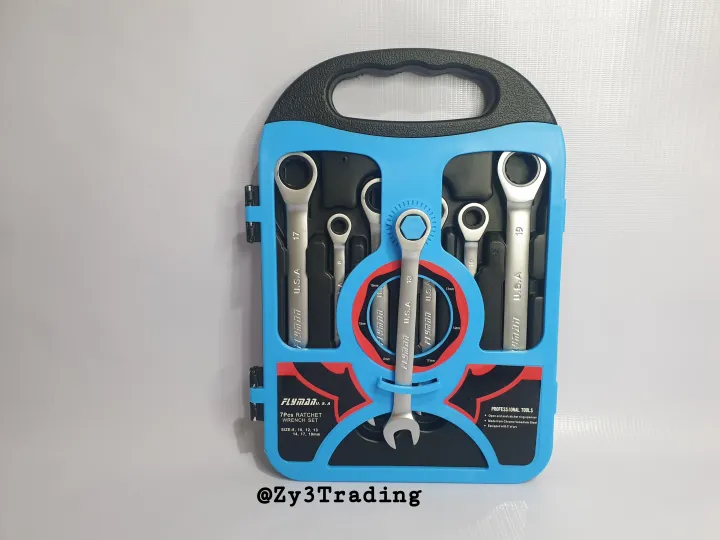 Flyman 7Pcs. Combination Gear Wrench Set (Ratchet End) | Lazada PH