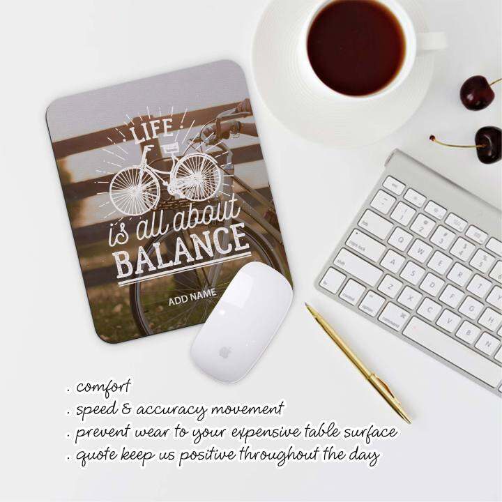 Motivational Quotes Non Slip Base Ergonomic Mouse Pad with Personalized ...