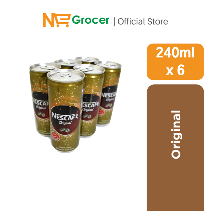 Nestle Nescafe Original Can (6 x 240ml) | NE Grocer | Lazada