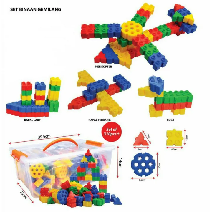 SET BINAAN GEMILANG / LEGO /SAINS 300-+PCS | Lazada