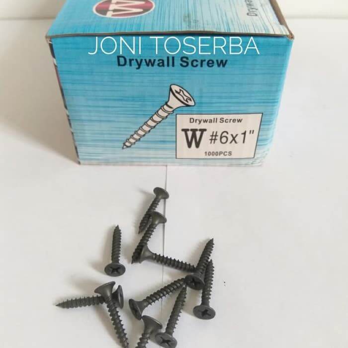 Sekrup Gypsum / Sekrup Drywall / Skrup Gipsum 6 x 1" 1000 pcs | Lazada Indonesia