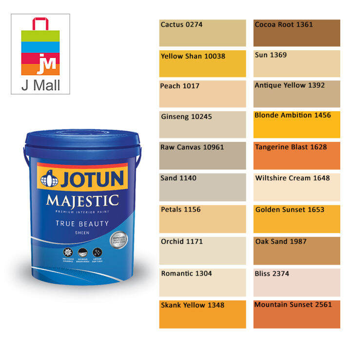 *📌📌* (0274-2561) 5L Jotun Interior Majestic True Beauty Sheen Shades of ...