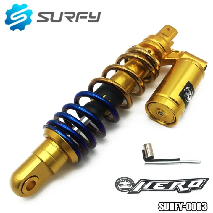 SHOCK Gas Absorber Rear MIO 300MM Titanium and GOLD with Bolts and ...