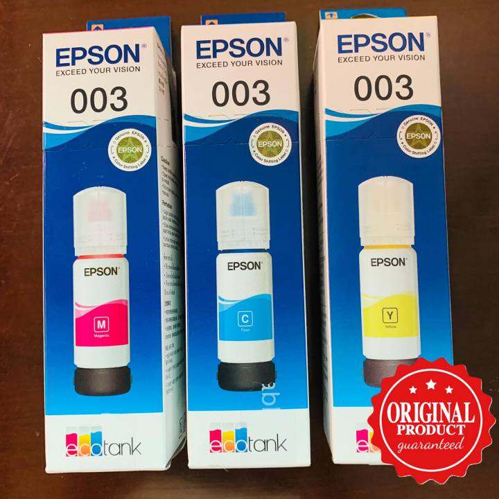 Epson 003 Cyan/Magenta/Yellow Ink (Genuine Epson) | Lazada PH