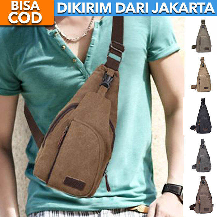 Tas Sandang Import Batam Branded Model Terbaru Kanvas Messenger Bag ...