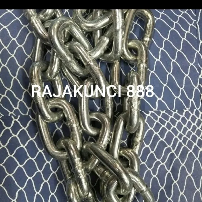 rantai besi 10mm / Rantai kapal 10mm / Rantai besar / Rantai galvanis ...