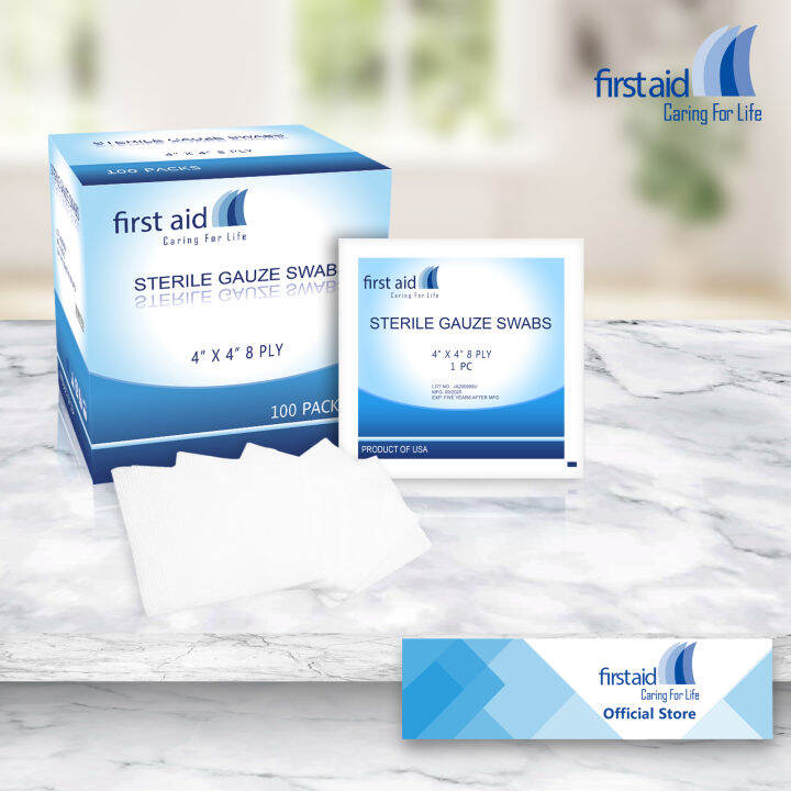 Gauze Pads 2x2 Ever Ready First Aid Sterile Gauze Pads 4x4 Inches - 100 ...