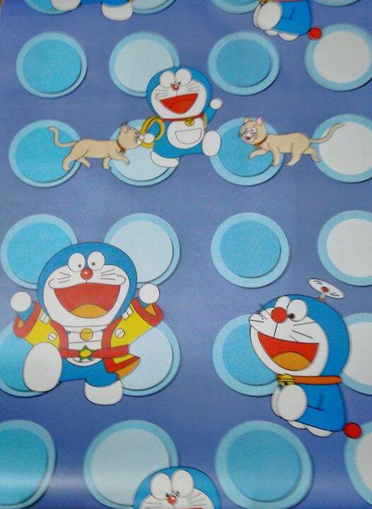 wallpaper dinding motif doraemon bulat 45cm x 10m | Lazada Indonesia