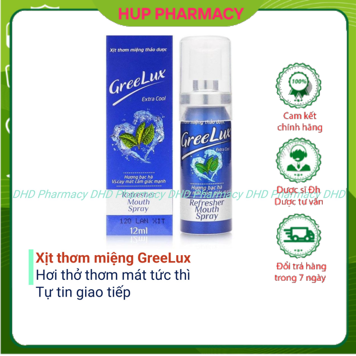 Nước Xịt thơm miệng Greelux Xanh dương Thảo Dược chai 12ml - nước sịch ...