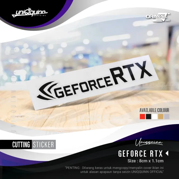 UQ Cutting Sticker Geforce RTX For GPU Back plate || Stiker Komputer ...
