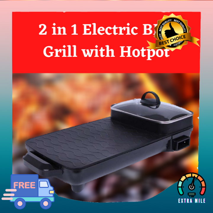 KOREAN 2-IN-1 SAMGYUP ELECTRIC GRILLER WITH HOTPOT at home | 2 in 1 ...