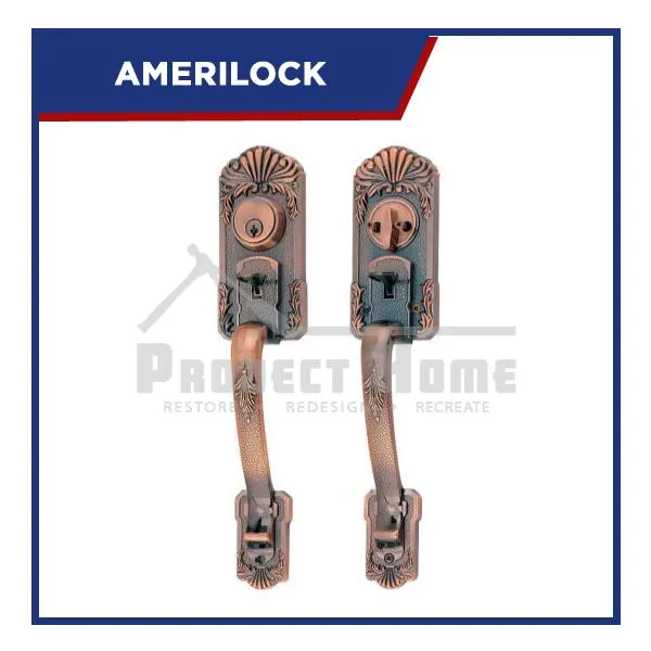Amerilock Door Entrance Back to Back Handle Set Antique Copper Finish ...