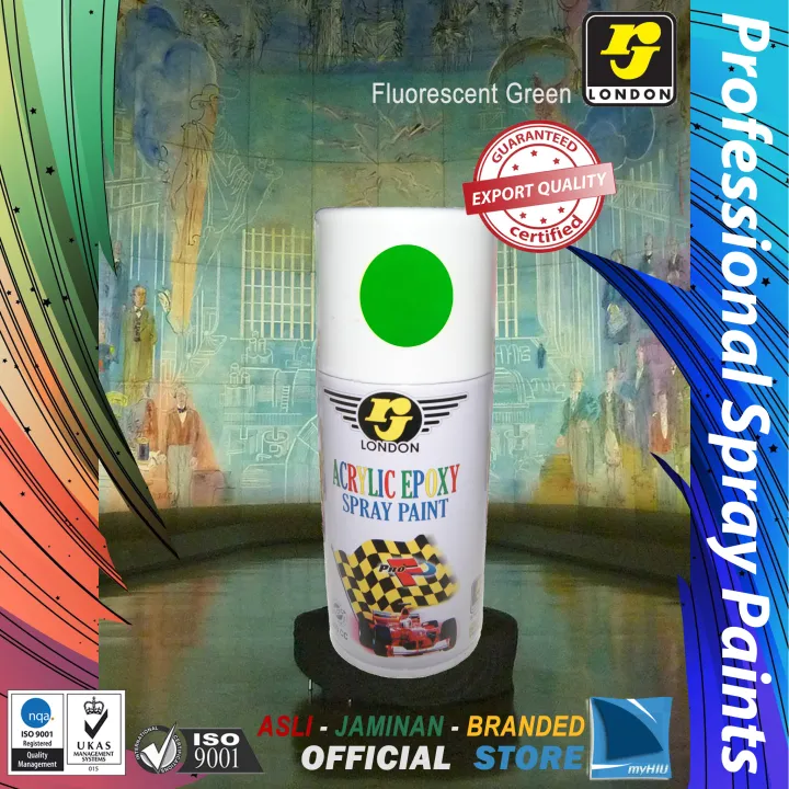 Cat Semprot Hijau Stabilo 150 cc Fosfor / Fluorescent Green Spray Paint ...