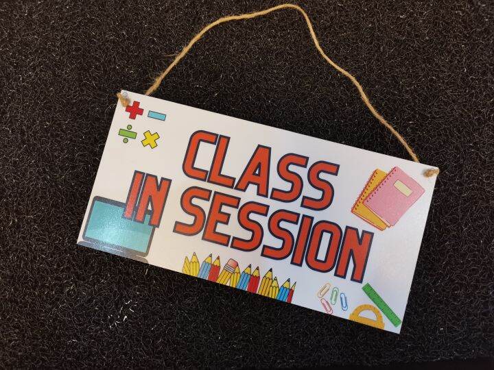 Class in Session Sign HomeSchooling Distance Learning Online Learning E ...