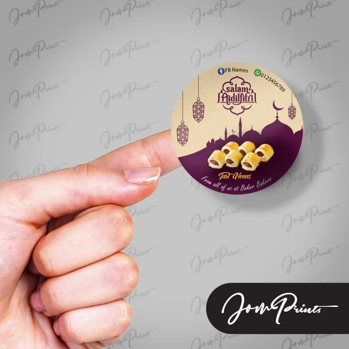 110 Keping Customise Sticker Raya | Sticker Produk | Sticker Balang ...