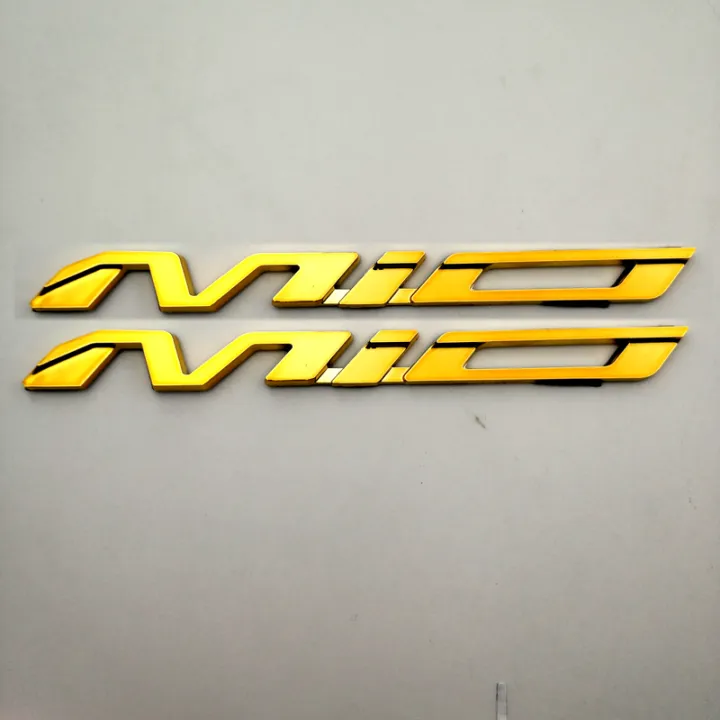 2pcs gold Emblem MIO (ABS) Motorcycle 3m Sticker | Lazada PH