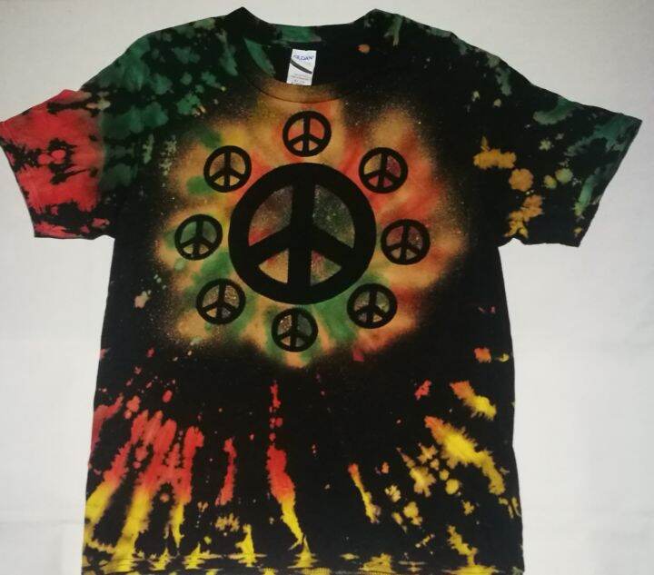 Tribu ni Jerry Reggae Peace Tie Dye Shirt | Lazada PH