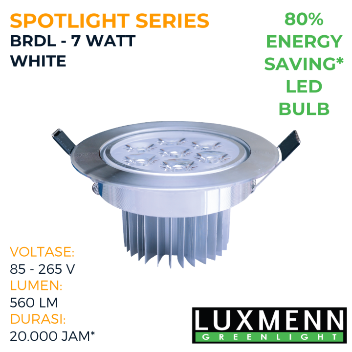 Luxmenn LED Lampu Sorot Spotlight, 7 Watt, Putih & Kuning | Lazada Indonesia