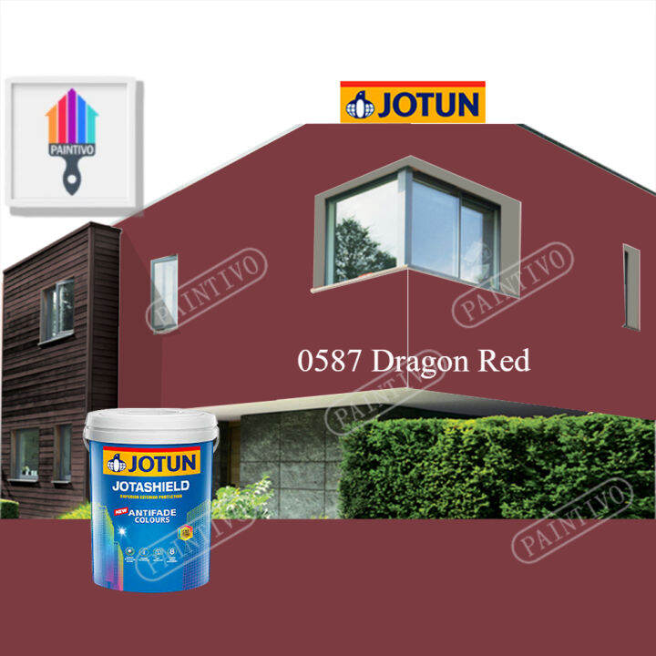 0587 Dragon Red 15L Jotun Jotashield Antifade Colours Exterior Outdoor ...