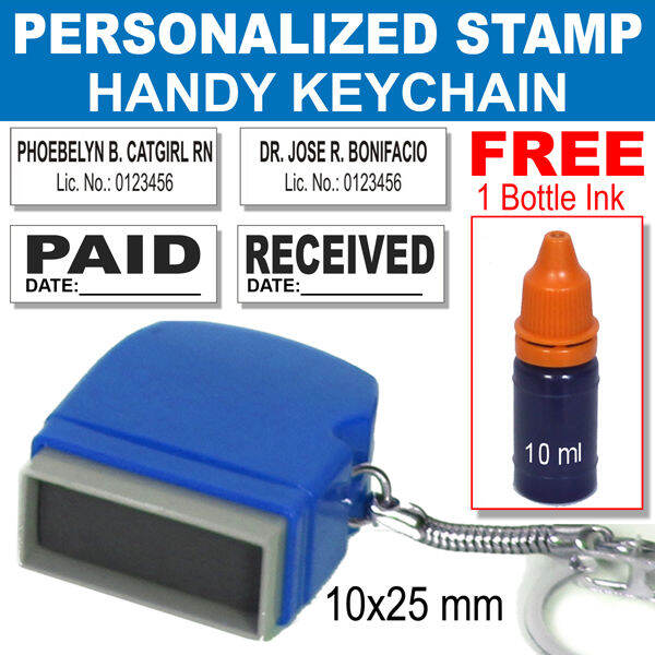 opisnijuan Personalized Customized Rubber Stamp keychain | Lazada PH