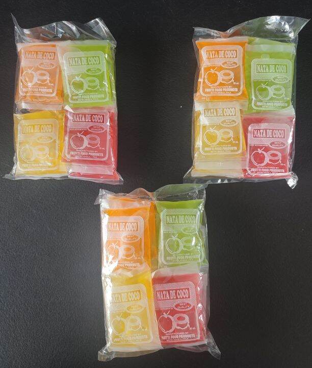 Pack of 3; 12 Sachets Per Pack: Classic Pinoy Candies NATA DE COCO All ...