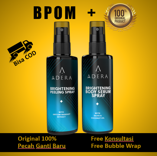 [ ORIGINAL 100% ] ADERA BRIGHTENING BODY PEELING DAN SERUM / ADERA ...