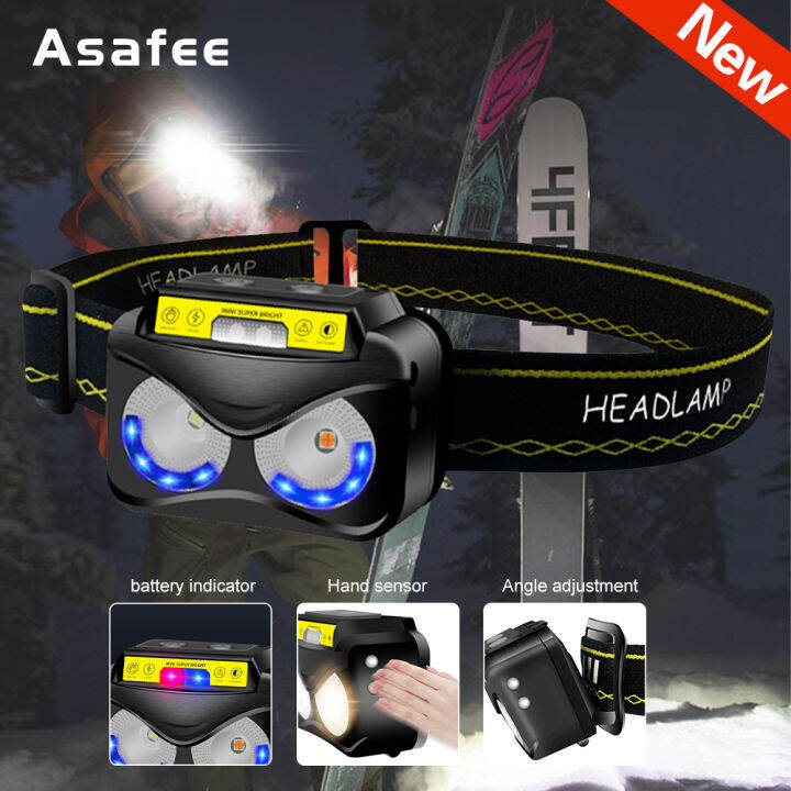 Asafee multifunctional sensor light headlight K190 XPG COB yellow LED ...