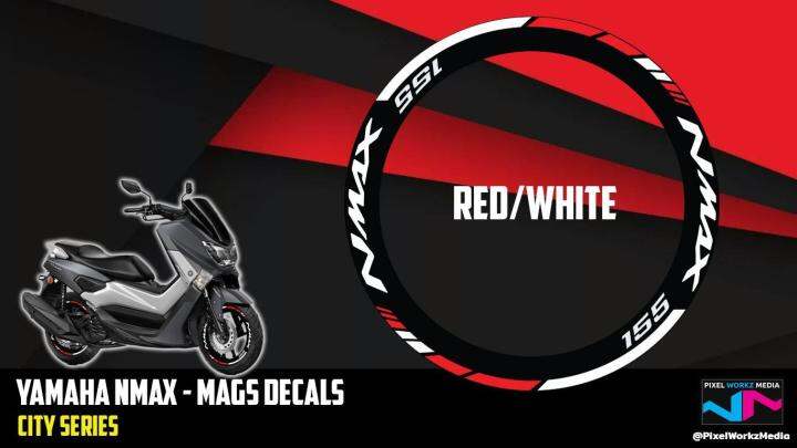 Yamaha NMax Mags Decal - City Series (RED WHITE) | Lazada PH
