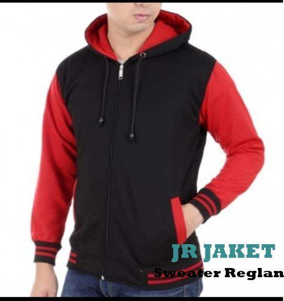 JR JAKET - JAKET PRIA SWEATER BAHAN KATUN FLEECE MODEL BOMBER KUPLUK ...