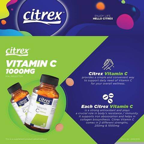 Citrex Vitamin C Sugar Free1000mg 50's | Lazada
