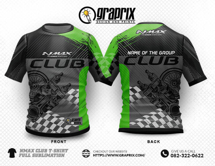 Nmax GREEN CUSTOMIZED Full Sublimation Shirts | Lazada PH