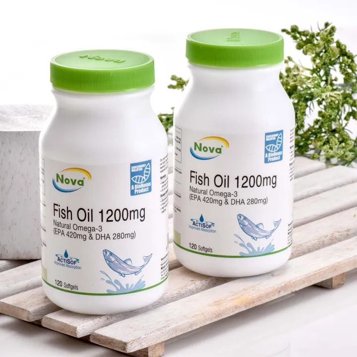 NOVA FISH OIL 1200MG SOFTGEL 2X120'S (TWIN PACK) | Lazada