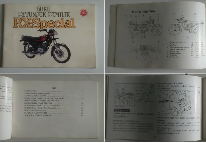 MANUAL BOOK YAMAHA RX-SPESIAL ORIGINAL Buku Petunjuk Yamaha RX S / RX ...