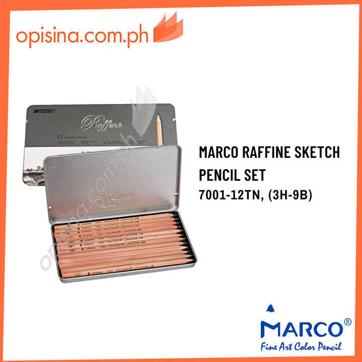 MARCO RAFFINE SKETCH PENCIL SET 3H-9B 7001-12TN | Lazada PH