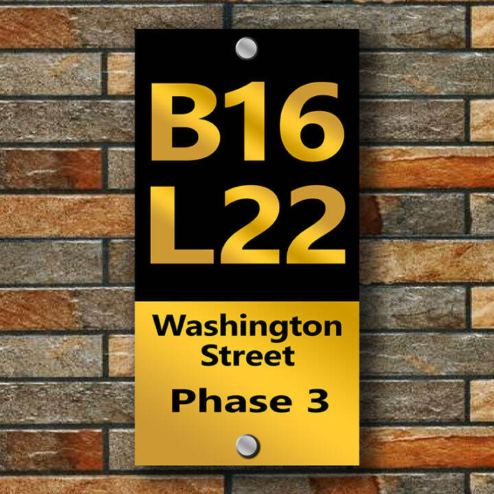 Home Address Plate, AP09 Design Model, Acrylic Fiber Glass 3mm thick ...